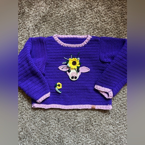 Sweaters | Farm Cow Diddy Sweater For Size Large | Poshmark